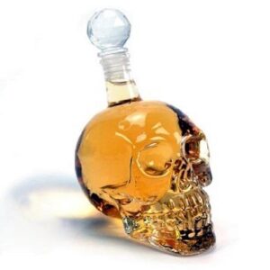 Bargain Crusader Skull Head Vodka Shot Whiskey Wine Drinking Glass Bottle Decanter Skull Shaped Wine Bottle (1, 500ml Decanter)