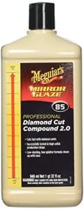 meguiar's m8532 mirror glaze diamond cut compound 2.0, 32 fluid ounces, white