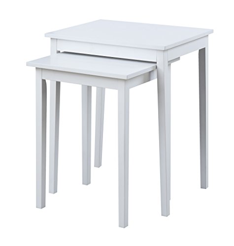 Convenience Concepts American Heritage Nesting End Tables, White