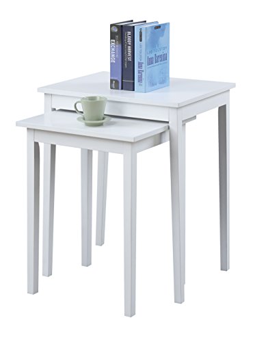 Convenience Concepts American Heritage Nesting End Tables, White