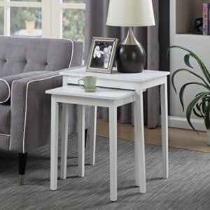 Convenience Concepts American Heritage Nesting End Tables, White