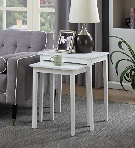 Convenience Concepts American Heritage Nesting End Tables, White