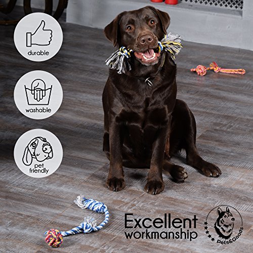 Dog Chew Toys - Puppy Teething Toys- Puppy Chew Toys - Rope Dog Toy - Puppy Toys - Small - Dog Toy Pack - Tug Toy - Dog Toy Set - Washable Cotton Rope for Dogs