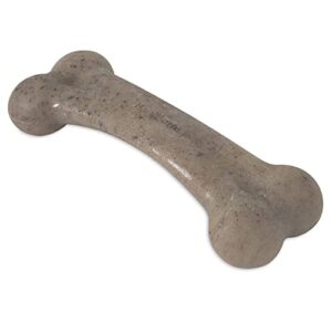 pet qwerks original barkbone - nylon dog bone for aggressive chewers - bacon flavor - 7.75"