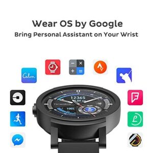 Ticwatch E most comfortable Smartwatch-Shadow,1.4 inch OLED Display, Android Wear 2.0,Compatible with iOS and Android, Google Assistant