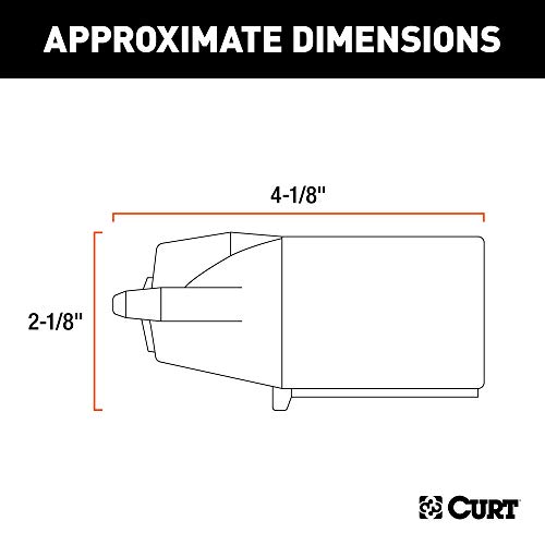 CURT 58145 Heavy-Duty Trailer-Side 7-Pin RV Blade Wiring Harness Connector Black