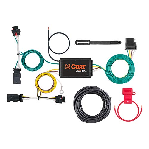 CURT 56369 Vehicle-Side Custom 4-Pin Trailer Wiring Harness, Fits Select Jeep Compass , Black