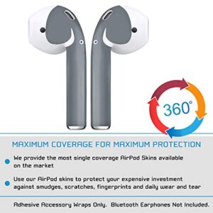 AirPod Skins Protective Wraps - Stylish Covers for Protection & Customization, Compatible with Apple AirPods (Titanium)