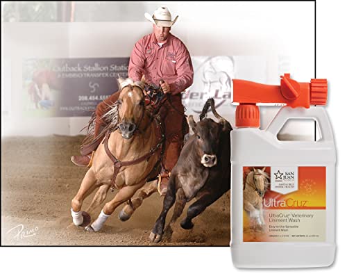 UltraCruz Veterinary Liniment Wash for Horses, 32 oz Travel Spray