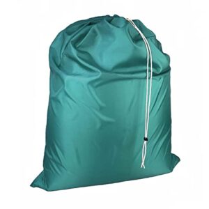 super extra large heavy duty 100% nylon laundry storage bag, h u g e size: l 40" x h 50", laundry bag with locking closure drawstring, machine washable, xxl organizer bag. made in usa (green)