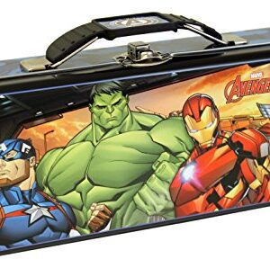 The Tin Box Company Avengers Pencil Box with Handle Clasp & Hinge, Model:739407-12