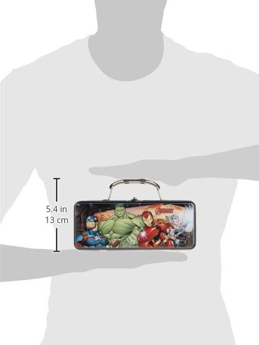 The Tin Box Company Avengers Pencil Box with Handle Clasp & Hinge, Model:739407-12