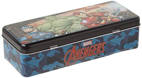 The Tin Box Company Avengers Pencil Box with Handle Clasp & Hinge, Model:739407-12