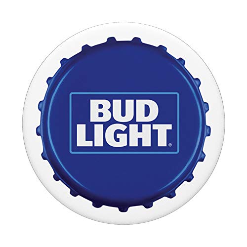 Bud Light White Beer Cap PopSockets Stand for Smartphones & Tablets PopSockets PopGrip: Swappable Grip for Phones & Tablets