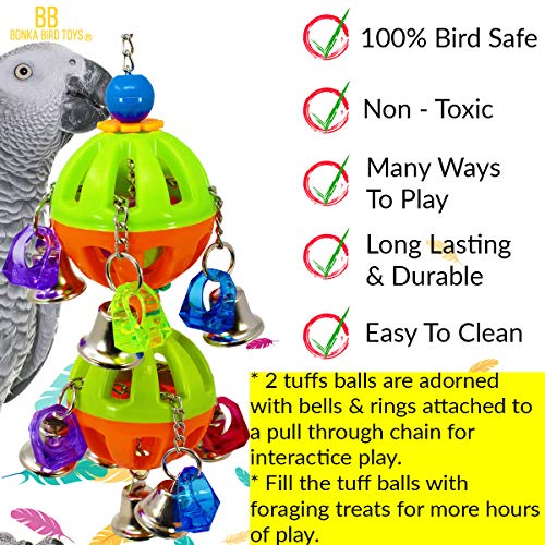 Bonka Bird Toys 1509 Tuff Bellpull Tower Parrot African Grey Bird Toy