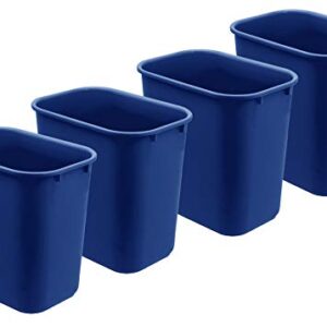 Acrimet Wastebasket Bin 27QT (Plastic) (Blue Color) (Set of 4)