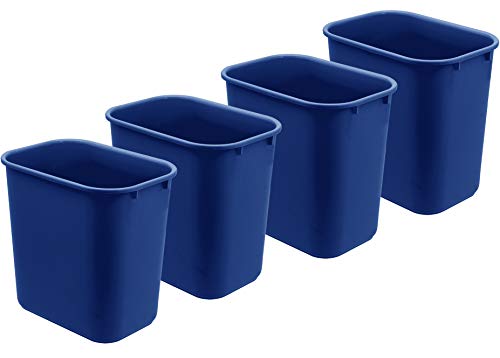 Acrimet Wastebasket Bin 27QT (Plastic) (Blue Color) (Set of 4)