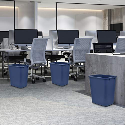 Acrimet Wastebasket Bin 27QT (Plastic) (Blue Color) (Set of 4)