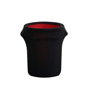 balsacircle 41-50 gallons black stretchable spandex round waste trash bin container cover wedding party fundraiser decorations