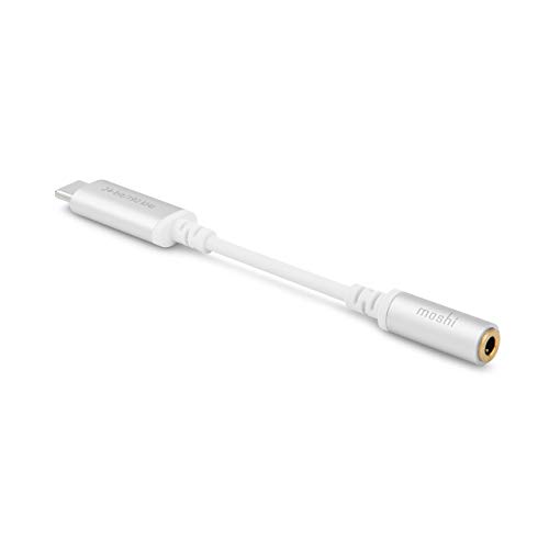 Moshi USB-C for 3.5mm Headphone Digital Audio Adapter, Built-in DAC, Supports 24-bit/192 kHz