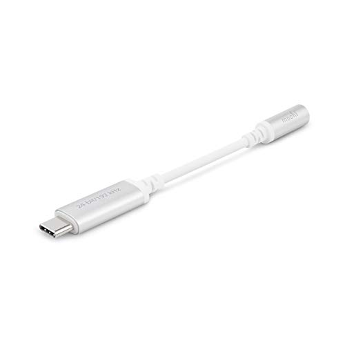 Moshi USB-C for 3.5mm Headphone Digital Audio Adapter, Built-in DAC, Supports 24-bit/192 kHz