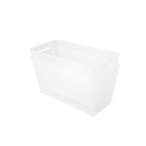 Kenney Organizer Bin with Handles, 3.75” L x 8.75” W x 3.75” H, Clear, 2 Piece