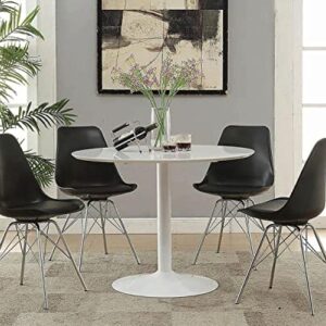 Coaster Round Dining Table in White 105261