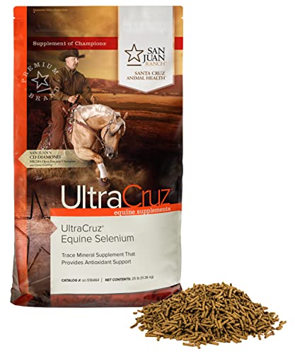 UltraCruz Equine Selenium Yeast Supplement for Horses, 25 lb, Pellet (200 Day Supply)