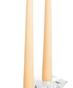 12 Pack Tall Taper Candles - 10 Inch Cream Dripless, Unscented Dinner Candle - Paraffin Wax with Cotton Wicks - 8 Hour Burn Time