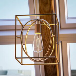 Kenroy Home 93882GLD Adele 1 Light Swag Pendant with Gold Finish, Modern Style, 11" Height, 9" Width, 9" Depth