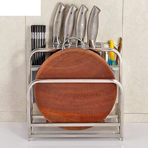 AIYoo Cutting Boards Knife Organizer with Hooks/Stainless Steel Kitchen Utensils Rack Chopping Boards/Knives/Chopsticks/Spoon/Fork/Flatware Storage with Drying Drainer