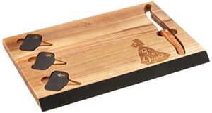 toscana - a picnic time brand 833-00-512-033-12 beauty cutting board and serving set, beauty & the beast - acacia wood