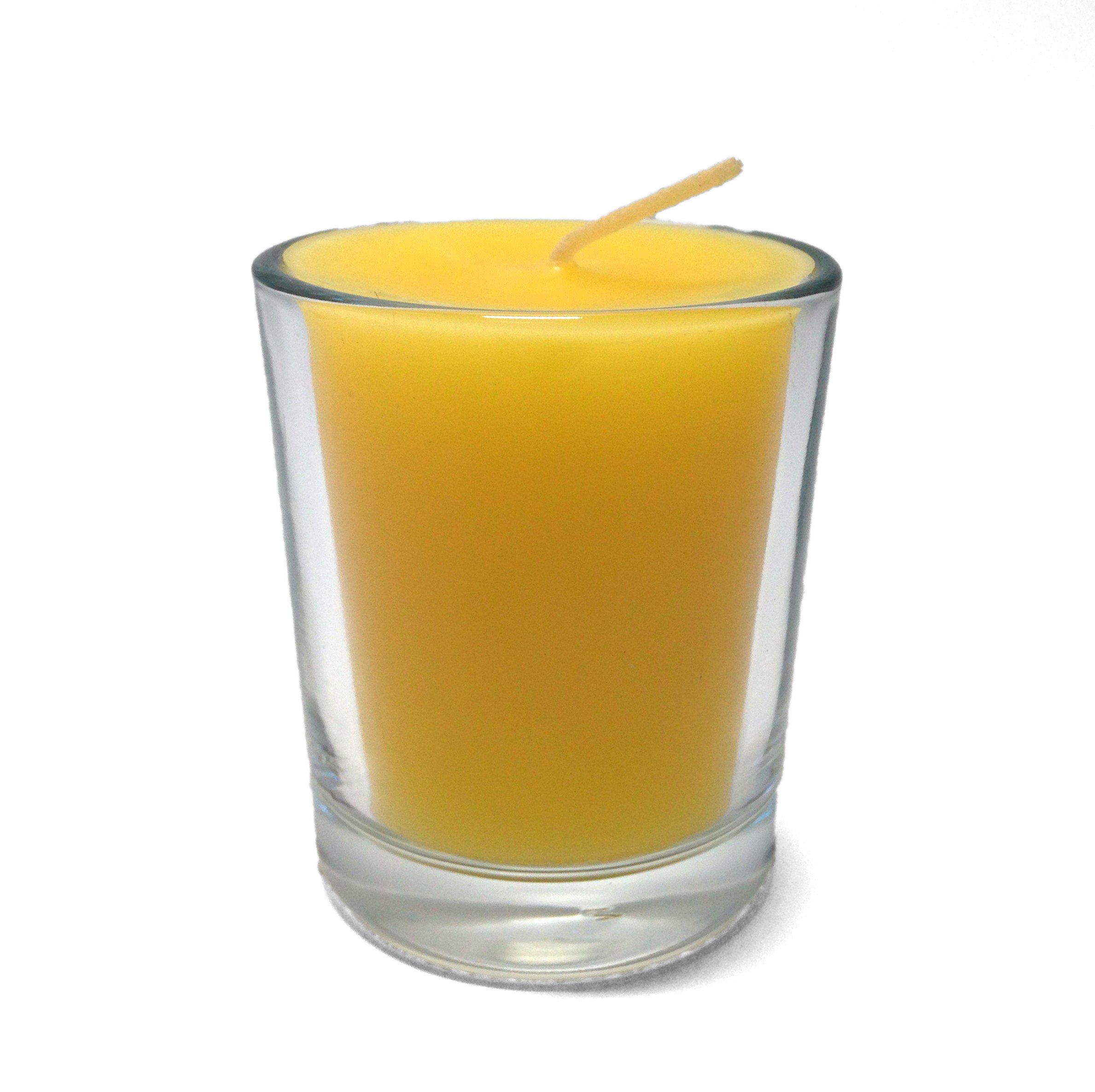 BCandle 100% Pure Beeswax 15-Hour Votive Candle in Glass (Set of 4)