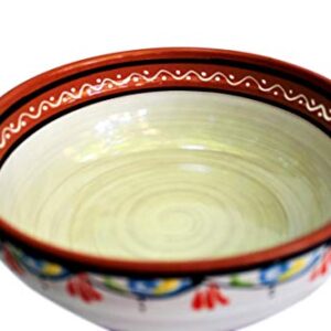 Cactus Canyon Ceramics Spanish Terracotta Deep Serving Dish, White