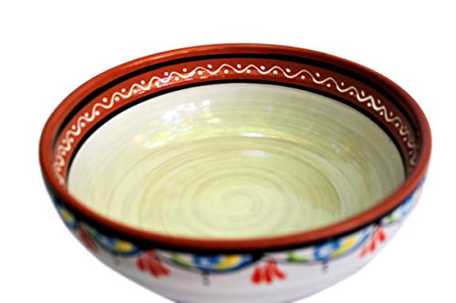 Cactus Canyon Ceramics Spanish Terracotta Deep Serving Dish, White