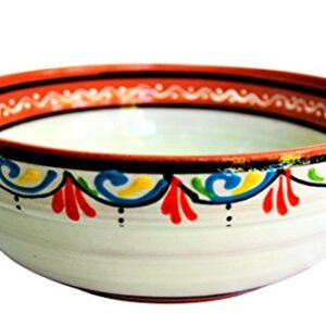 Cactus Canyon Ceramics Spanish Terracotta Deep Serving Dish, White