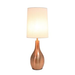 Simple Designs LT3303-RGD, Rose Gold 1 Light Tear Drop Table Lamp