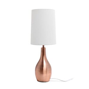 Simple Designs LT3303-RGD, Rose Gold 1 Light Tear Drop Table Lamp