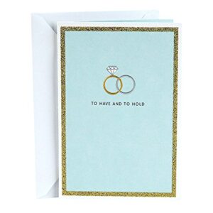 hallmark wedding card (to have and to hold wedding bands)