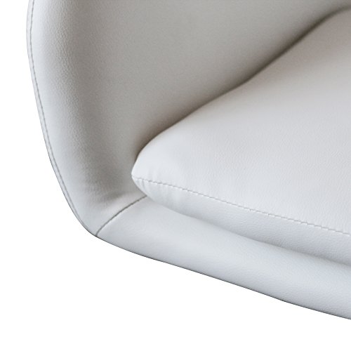 IDS Online Faux Leather Office Desk Swivel Chair, White