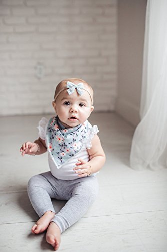 Baby Bandana Drool Bibs for Drooling and Teething 4 Pack Gift Set"Morgan"by Copper Pearl, Soft Set of Cloth Bandana Bibs for Any Baby Girl or Boy, Cute Registry Ideas for Baby Shower Gifts