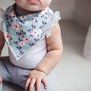 Baby Bandana Drool Bibs for Drooling and Teething 4 Pack Gift Set"Morgan"by Copper Pearl, Soft Set of Cloth Bandana Bibs for Any Baby Girl or Boy, Cute Registry Ideas for Baby Shower Gifts