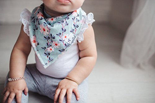 Baby Bandana Drool Bibs for Drooling and Teething 4 Pack Gift Set"Morgan"by Copper Pearl, Soft Set of Cloth Bandana Bibs for Any Baby Girl or Boy, Cute Registry Ideas for Baby Shower Gifts