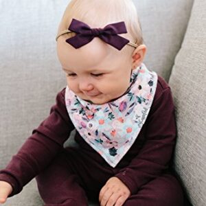 Baby Bandana Drool Bibs for Drooling and Teething 4 Pack Gift Set"Morgan"by Copper Pearl, Soft Set of Cloth Bandana Bibs for Any Baby Girl or Boy, Cute Registry Ideas for Baby Shower Gifts