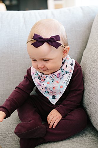 Baby Bandana Drool Bibs for Drooling and Teething 4 Pack Gift Set"Morgan"by Copper Pearl, Soft Set of Cloth Bandana Bibs for Any Baby Girl or Boy, Cute Registry Ideas for Baby Shower Gifts