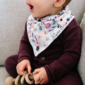 Baby Bandana Drool Bibs for Drooling and Teething 4 Pack Gift Set"Morgan"by Copper Pearl, Soft Set of Cloth Bandana Bibs for Any Baby Girl or Boy, Cute Registry Ideas for Baby Shower Gifts