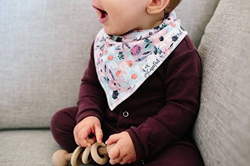 Baby Bandana Drool Bibs for Drooling and Teething 4 Pack Gift Set"Morgan"by Copper Pearl, Soft Set of Cloth Bandana Bibs for Any Baby Girl or Boy, Cute Registry Ideas for Baby Shower Gifts