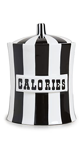 Jonathan Adler Women's Vice Calories Canister, Black/White, One Size