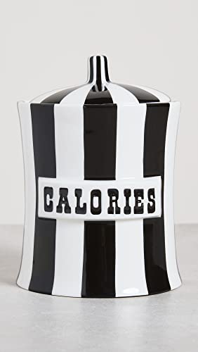 Jonathan Adler Women's Vice Calories Canister, Black/White, One Size