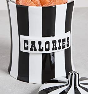 Jonathan Adler Women's Vice Calories Canister, Black/White, One Size